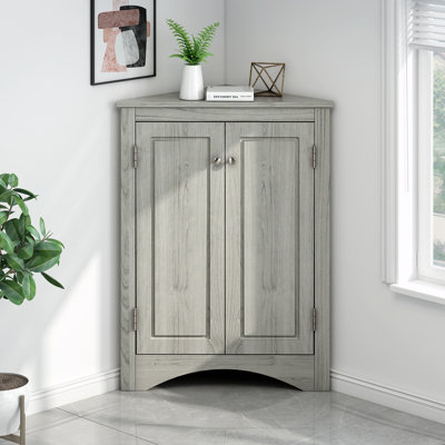 Charlton Home Gulley 2 Door Corner Accent Cabinet Reviews Wayfair